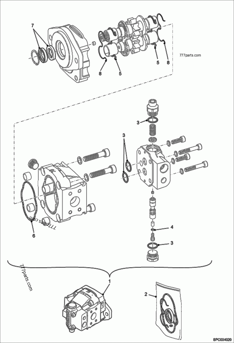 Bobcat Hydraulic Pump Diagram 6687938 VALVE Bobcat Spare Part