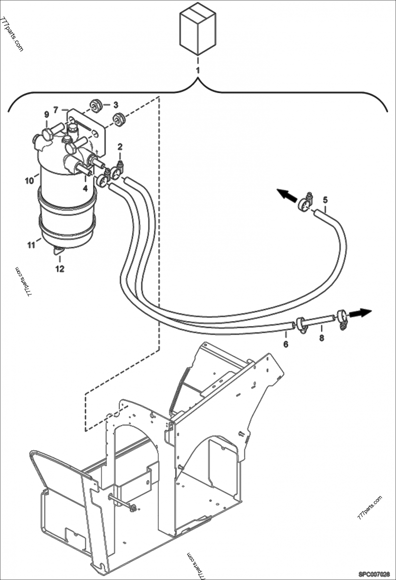 Fuel PRE-FILTER Kit - Versahandlers Bobcat VR723 (364811001 - 364811999 ...