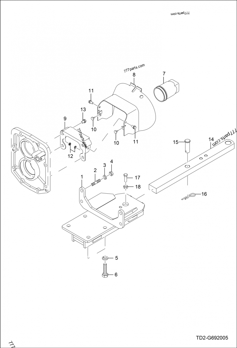 Drawbar Kit - Compact Tractors Bobcat CT4045H (B4W211001 & Above ...