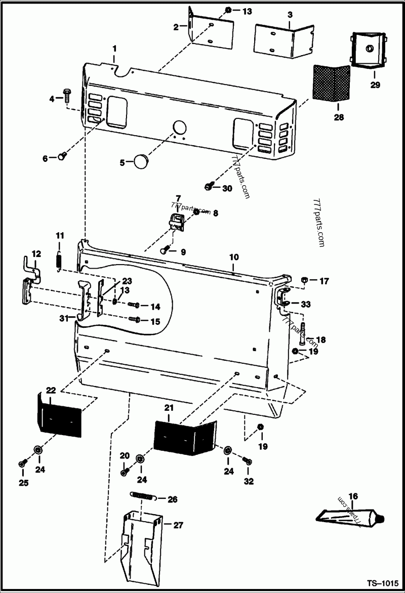 Rear Door - Loaders Bobcat 653 (514811001 & Above) | 777parts.com