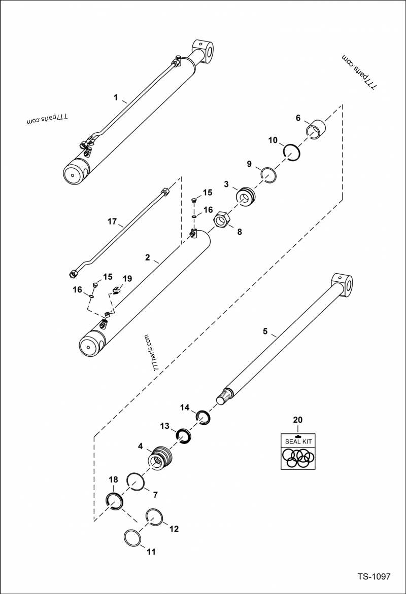 Lift Cylinder - Loaders Bobcat 753 (508630001 - 508689999, 508693001 ...