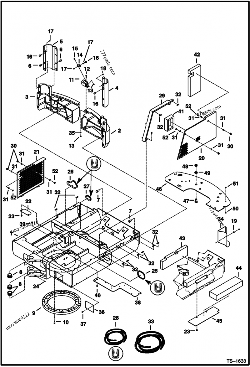 Bobcat 331 Parts Breakdown Bunton, Bobcat, Ryan 942300 ZT 331 Zero