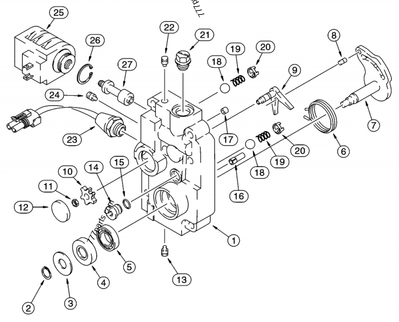 CONTROL BLOCK FRONT PUMP - SKID STEER LOADERS Case 85XT (CASE SKID ...