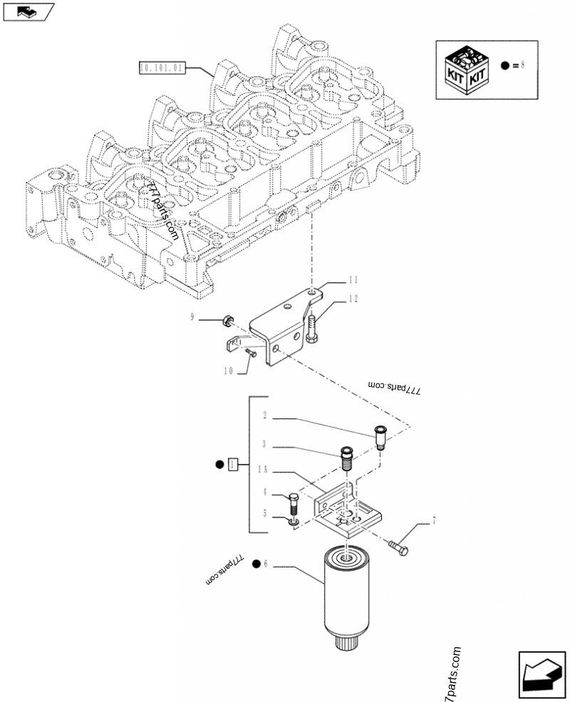 FUEL FILTER (5801491727) - LOADER BACKHOES Case 580N (LOADER BACKHOE ...