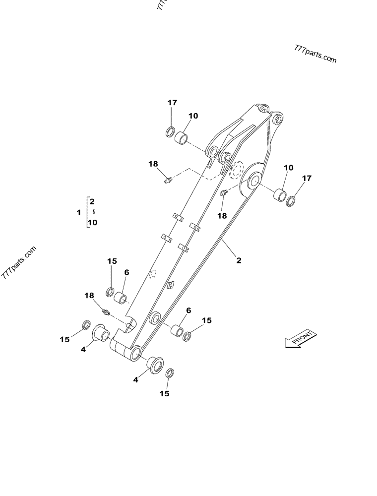 DIPPER 2.10M - CRAWLER EXCAVATORS Case CX130 (CASE CRAWLER EXCAVATOR ...