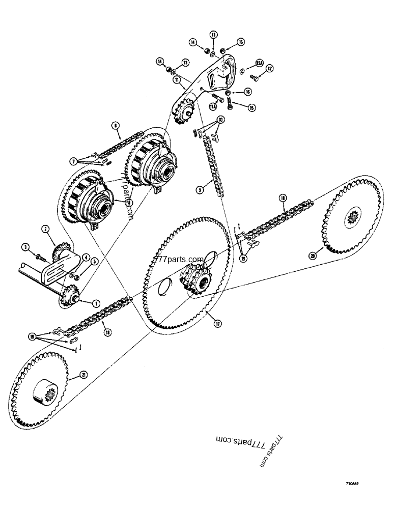 DRIVE SPROCKETS AND CHAIN - SKID STEER LOADERS Case 1530 (SERIES-B CASE ...
