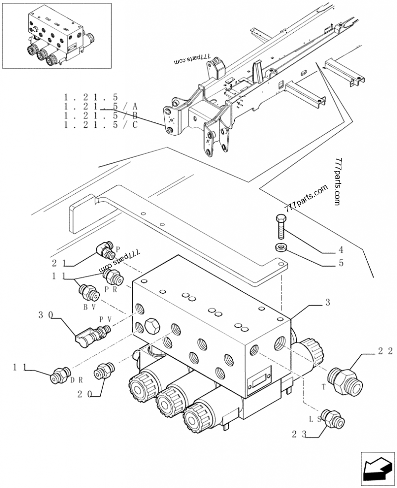 4 SPOOL VALVE - OPTIONAL CODE 749002011 - TELESCOPIC HANDLERS Case ...