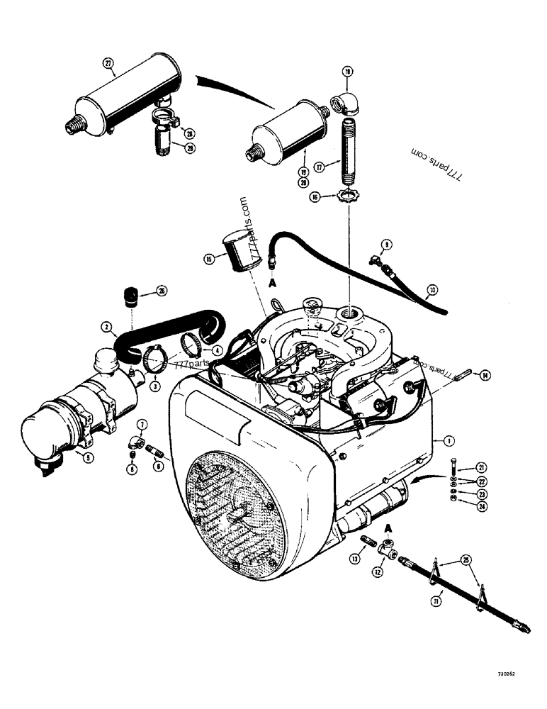 WISCONSIN GASOLINE ENGINE - SKID STEER LOADERS Case 1530 (SERIES-B CASE ...