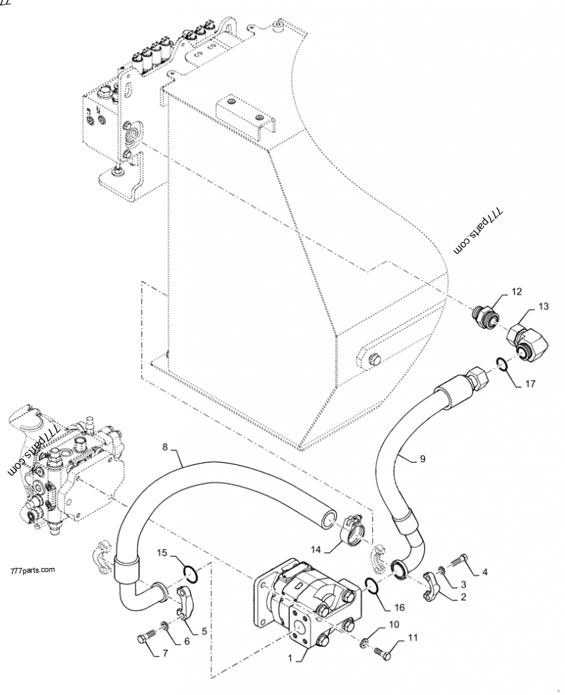 WINCH PROVISION PUMP W/O PTO - CRAWLER DOZERS Case 1150M WT/LGP ...