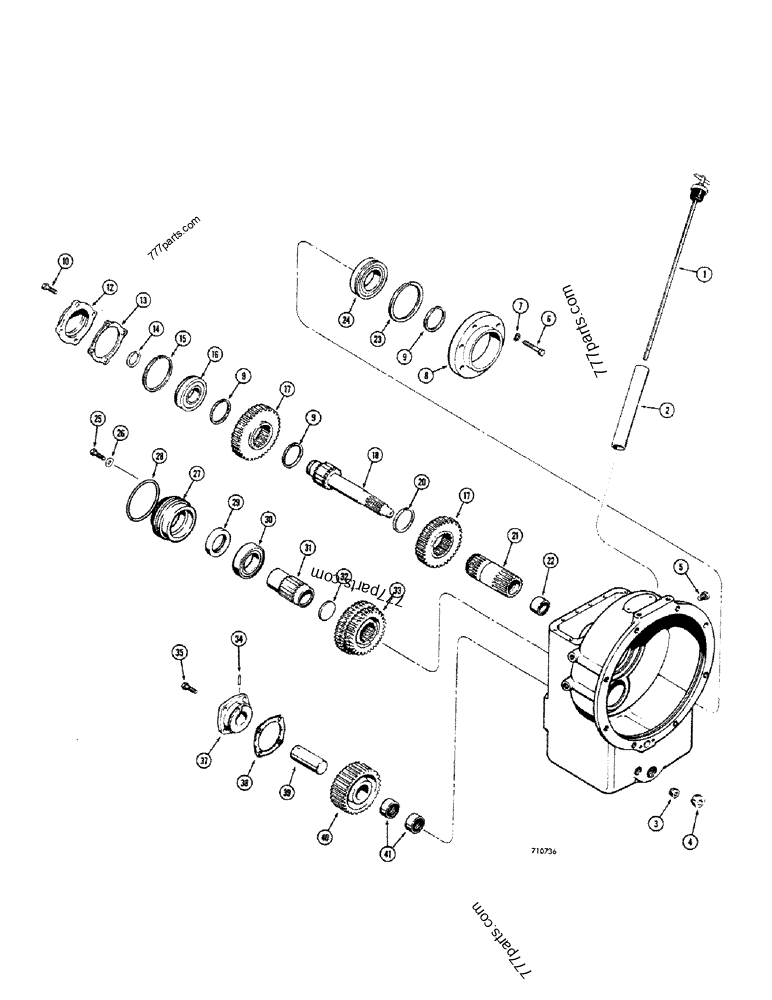 TRANSMISSION, POWER SHUTTLE AND HOUSING - LOADER BACKHOES Case 680CK ...