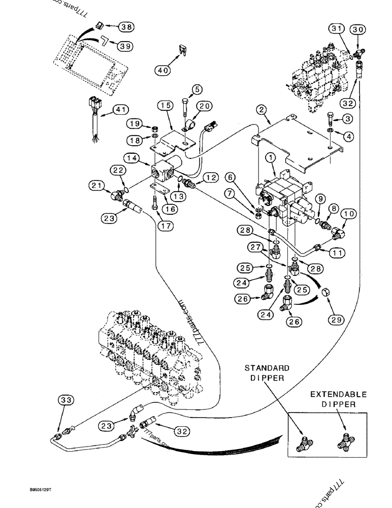 BASIC AUXILIARY HYDRAULICS, MODELS WITH OR WITHOUT EXTENDABLE DIPPER ...
