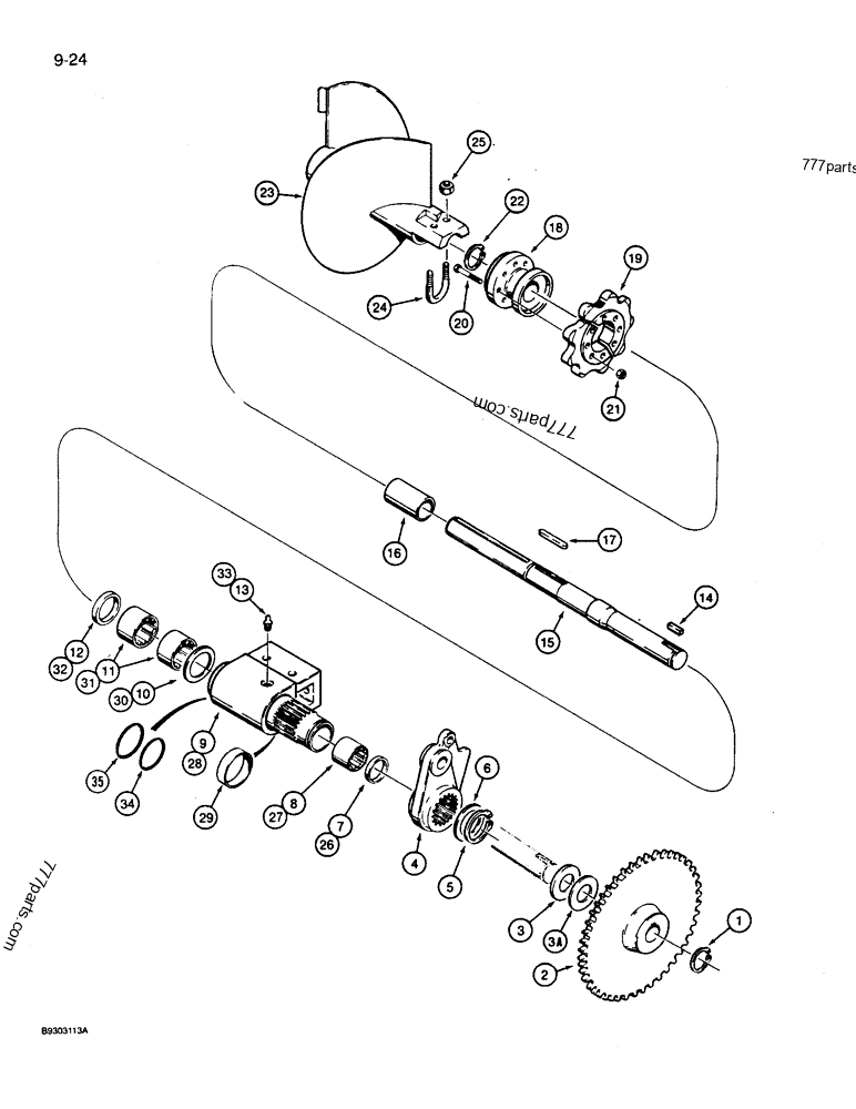 TRENCHER BOOM MOUNTING SHAFT AND AUGER - FORKLIFTS Case 360 (CASE ...