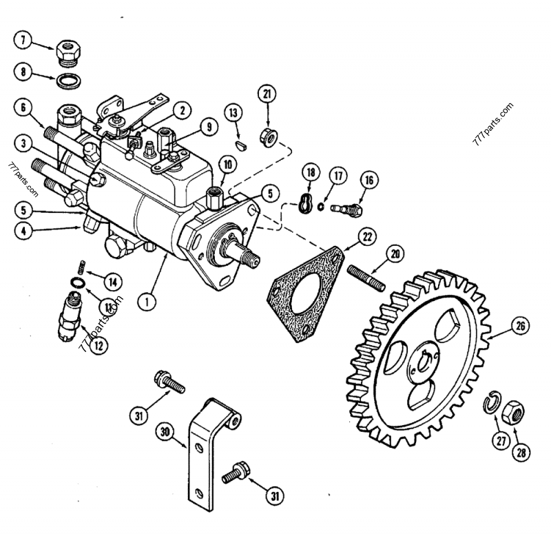 FUEL INJECTION PUMP AND DRIVE (4-390 DIESEL ENGINE) - SKID STEER ...