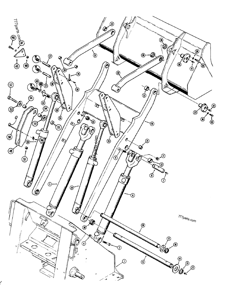 BUCKET LINKAGE - WHEEL LOADERS Case W14 (CASE WHEEL LOADER (EUROPE) (1/ ...