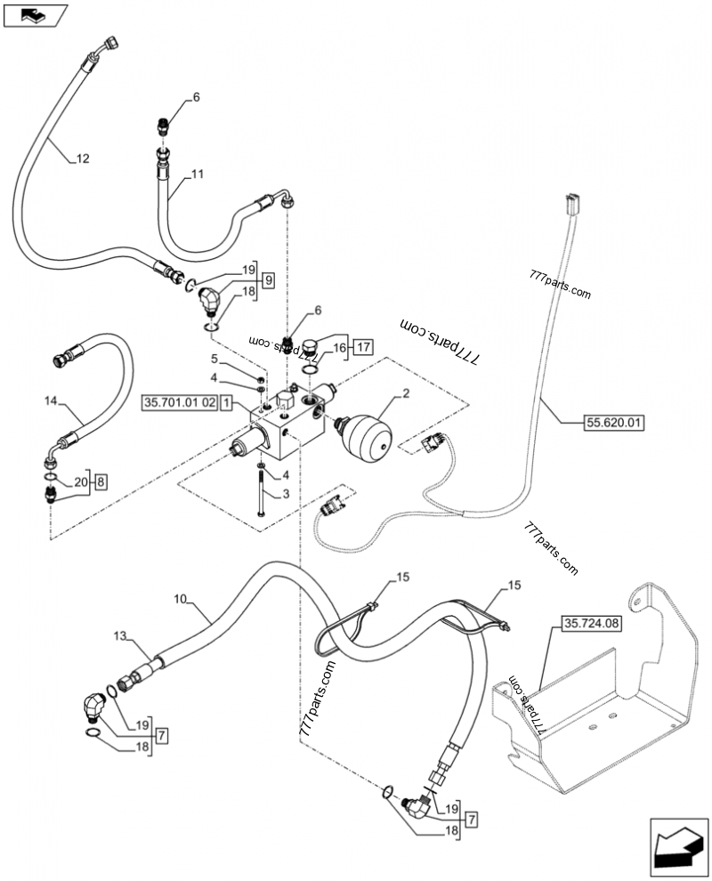 VAR - 747864 - HYDRAULICS - LOADER 4 IN 1 - 3 SPOOL VALVE PILOT ...