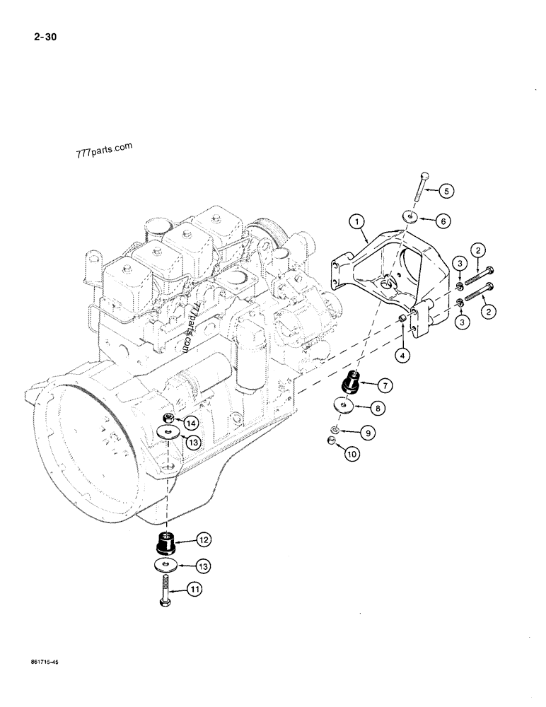 ENGINE MOUNTING - LOADER BACKHOES Case 580K (LOADER BACKHOE (NORTH ...