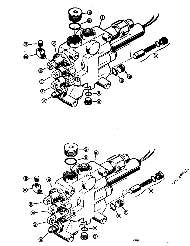 L17479 LOADER CONTROL VALVE - 3 SPOOL, GAS MODELS ONLY - WHEEL LOADERS ...