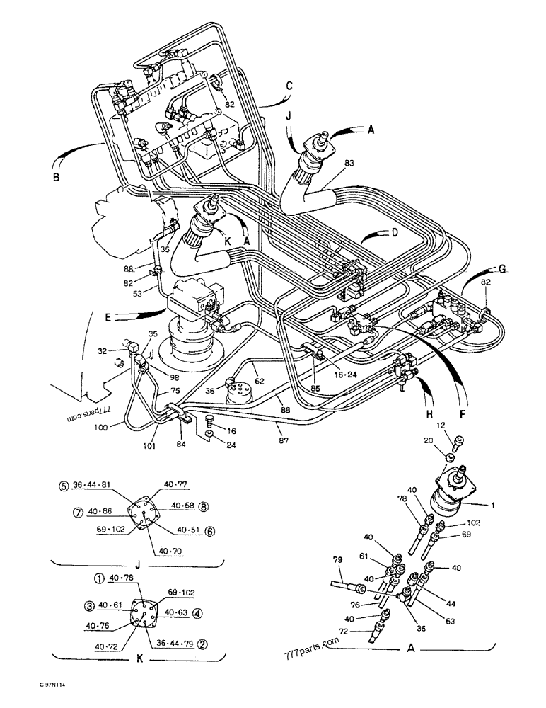 HYDRAULIC CIRCUIT - OPERATORS COMPARTMENT - MINI CRAWLER EXCAVATOR Case ...