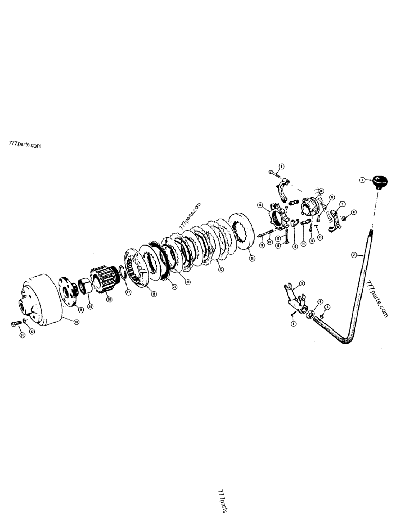 HAND CLUTCH - LOADER BACKHOES Case 420B (CASE WHEEL TRACTOR (1/57-12/58 ...