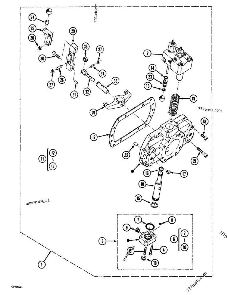 CONTROL BLOCK - CRAWLER DOZERS Case 1088P (CASE WHEELED EXCAVATOR (S/N ...
