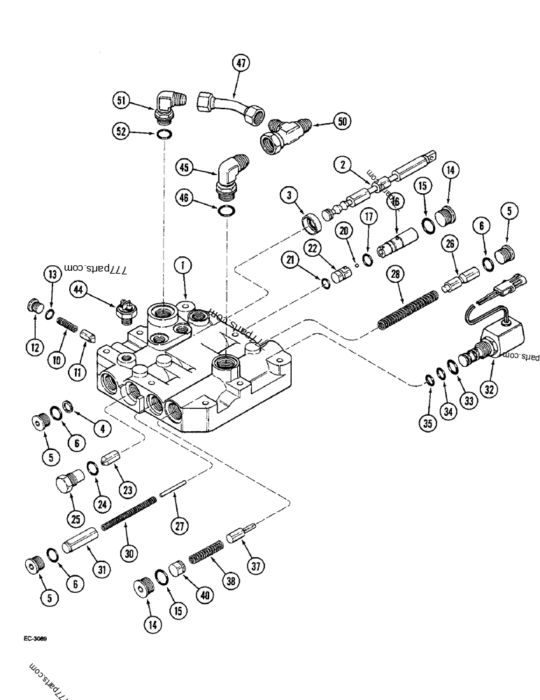 POWER SHUTTLE, VALVE ASSEMBLY - LOADER BACKHOES Case 580K (CASE ...