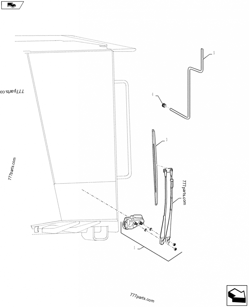 CAB, FRONT WIPER - WHEEL LOADERS Case 821F (WHEEL LOADER - TIER 3 (EU ...
