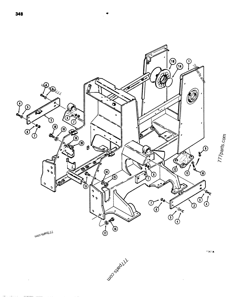 MAIN FRAME FOR DOZER MODELS - CRAWLER DOZERS Case 850B (CASE CRAWLER ...