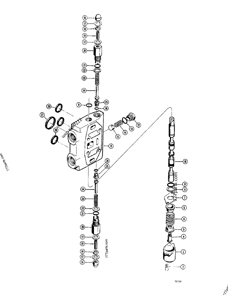 BACKHOE CONTROL VALVE, L33848 BUCKET AND CROWD SECTION - LOADER ...