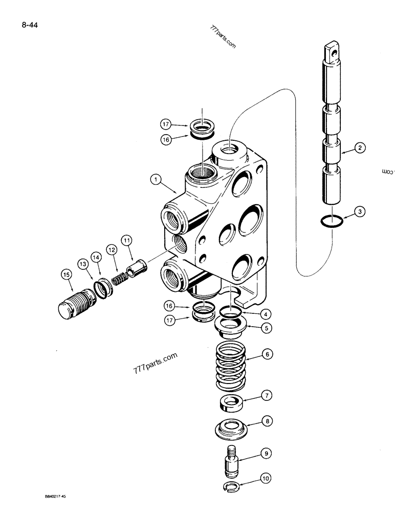 BACKHOE CONTROL VALVE - BOOM AND DIPPER SECTION - FORKLIFTS Case 360 ...