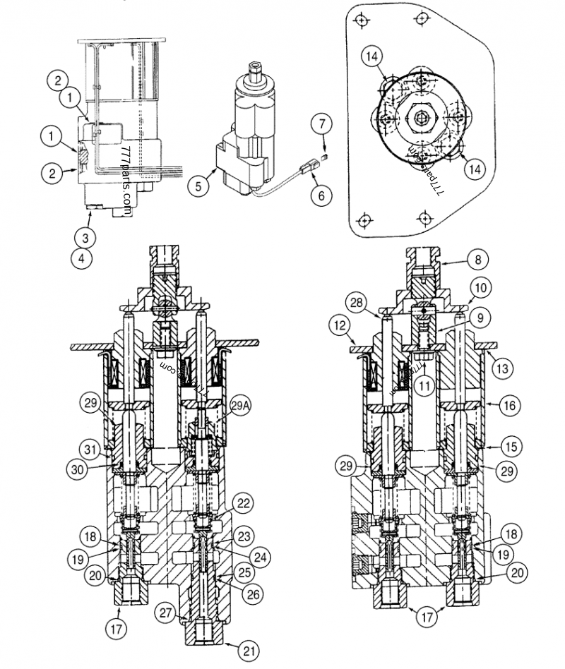 VALVE ASSY - REMOTE CONTROL, SINGLE LEVER - WHEEL LOADERS Case 721C ...