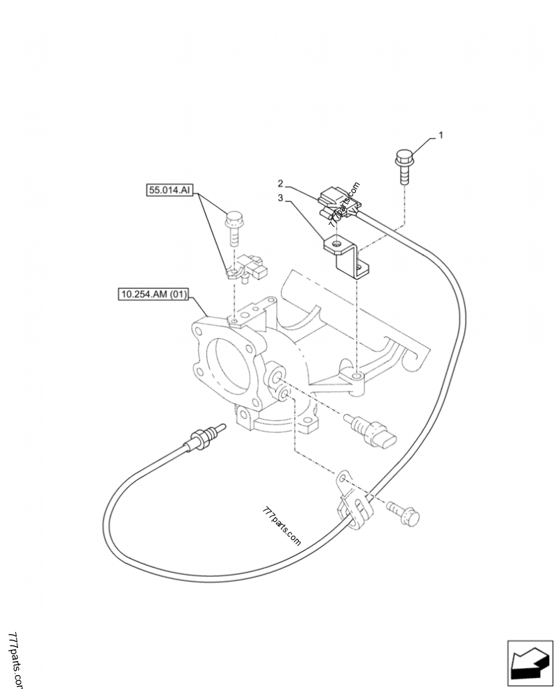 INLET MANIFOLD, SENSOR - ENGINES ISUZU Case AQ-6HK1XASS01-02 (ISUZU ...