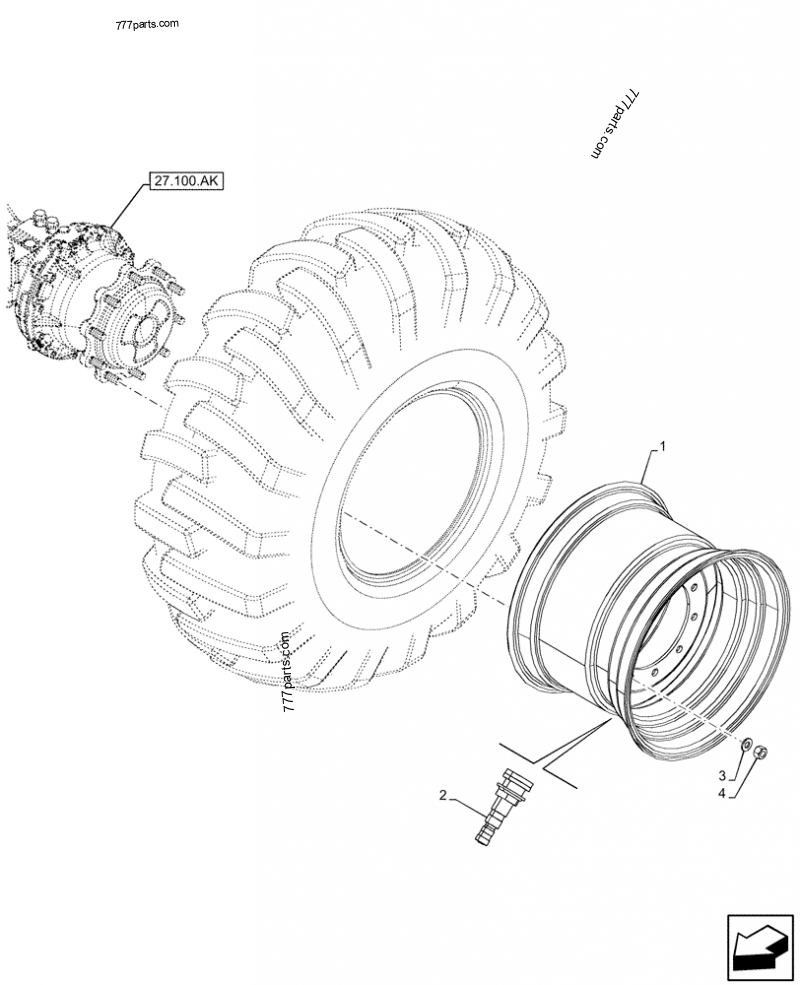 VAR - 423018, 8392564 - WHEEL, REAR 21L X 24, 10PR - LOADER BACKHOES ...
