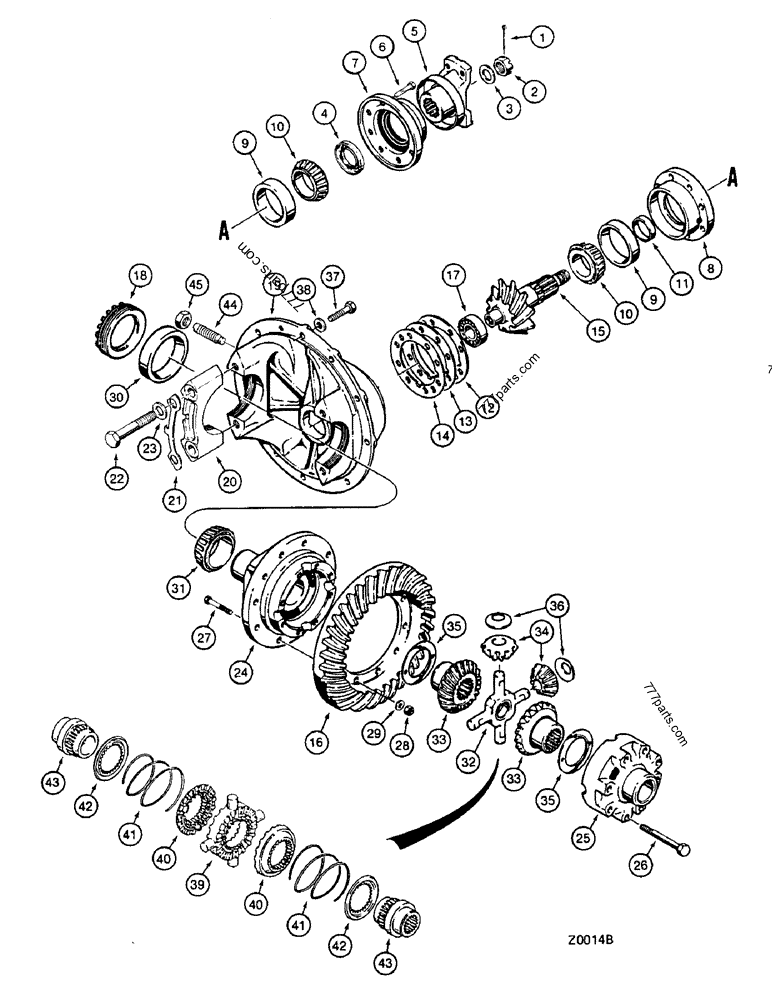 FRONT AND REAR AXLE DIFFERENTIAL - WHEEL LOADERS Case 721 (CASE WHEEL ...