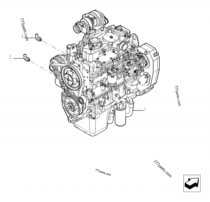 ENGINE - TELESCOPIC HANDLERS Case TX130-43 (TURBO TELEHANDLER (6/03-12/ ...