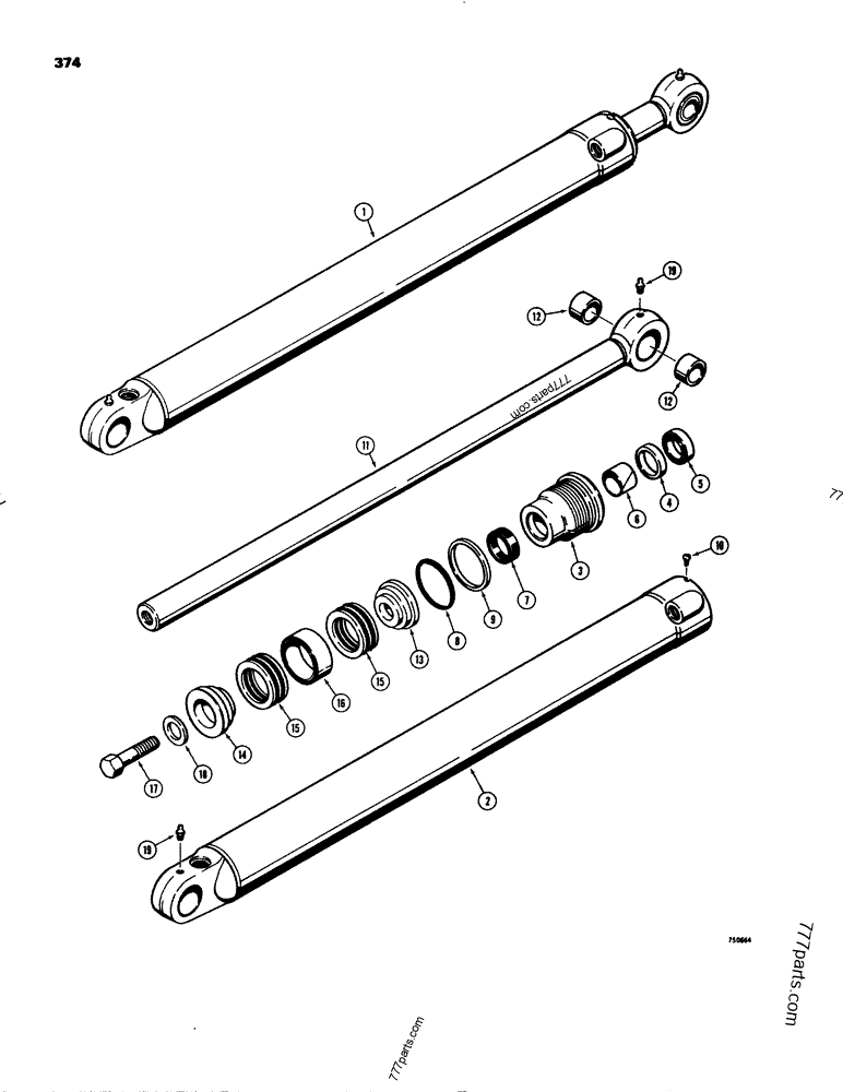 G100414 AND G100415 LOADER LIFT CYLINDERS, WITH TWO PIECE PISTON ...