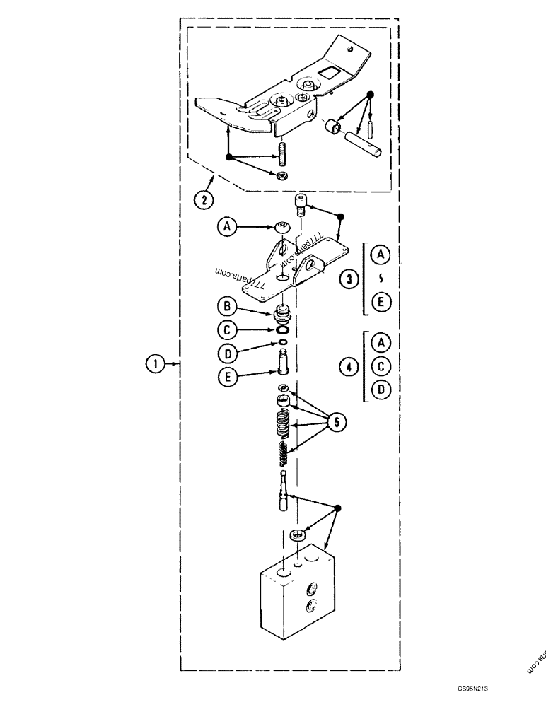 FOOT CONTROL VALVE - HIGH FLOW - WHEELED EXCAVATORS Case WX170 (WHEELED ...