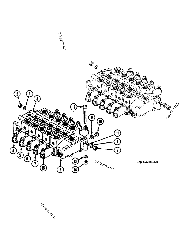 CONTROL VALVE, FRONT - CRAWLER EXCAVATORS Case 488P (CASE WHEELED ...