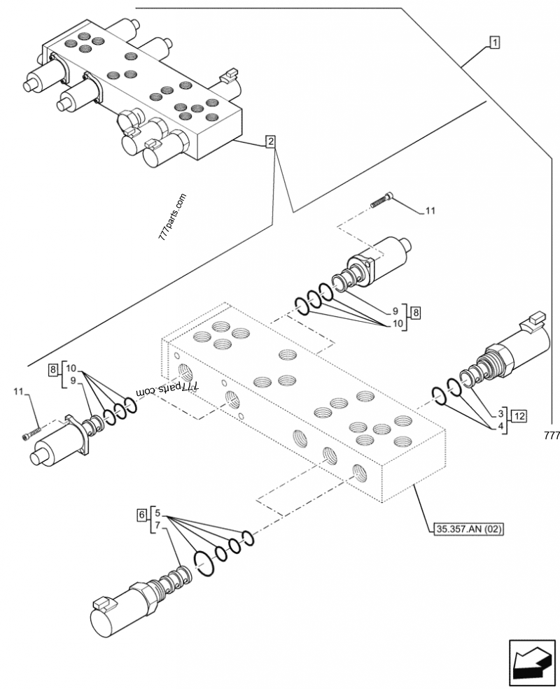 DIA KIT, NO AUX TO COMBO, EHOE, PC - LOADER BACKHOES Case 580N (BACKHOE ...