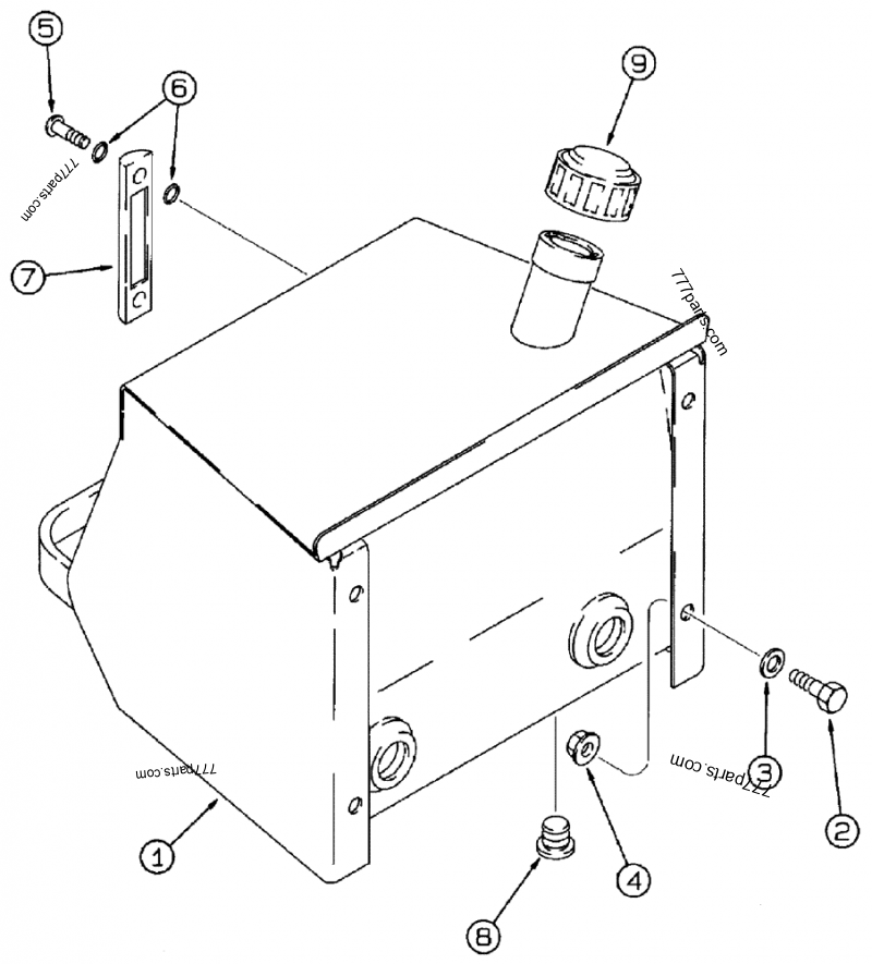 HYDRAULIC OIL RESERVOIR - FORKLIFTS Case 460 (CASE TRENCHER (1/94-12/04 ...