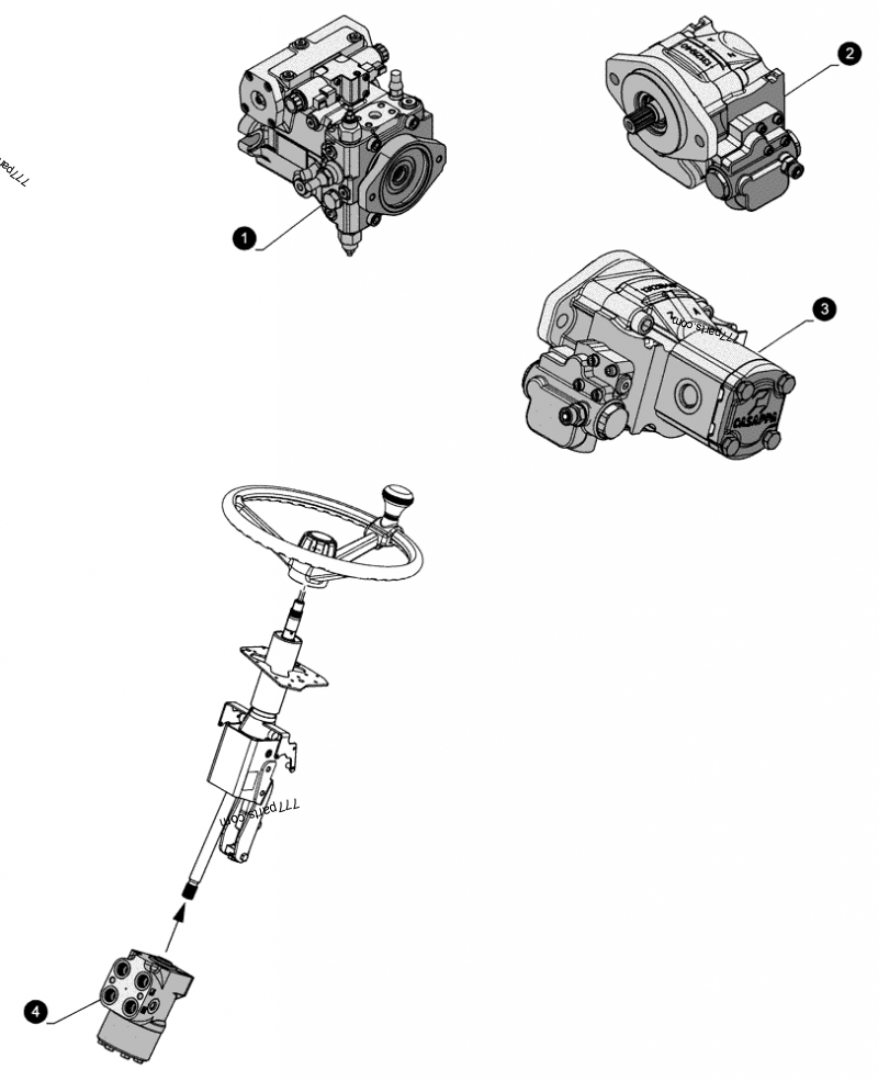 MAINTENANCE PARTS - PUMPS - COMPACT WHEEL LOADERS Case 21F (COMPACT ...