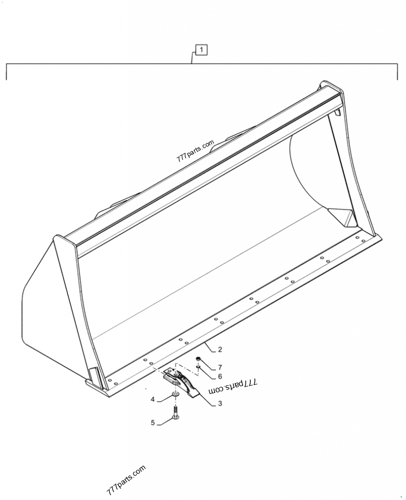 LOADER BUCKET, ASSY, 1.1 CUM" - LOADER BACKHOES Case 570ST (TRACTOR ...