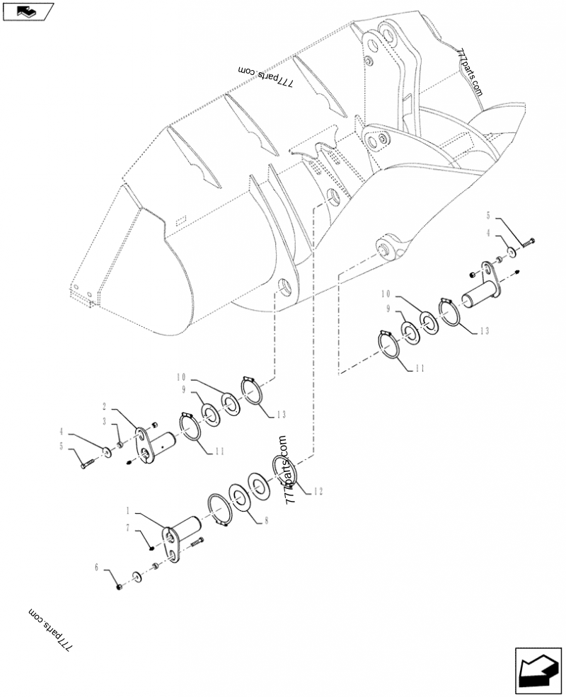 BUCKET - ATTACHMENT (Z-BAR LOADER) - WHEEL LOADERS Case 721F (WHEEL ...