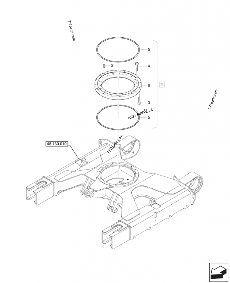 SLEWING RING - MINI CRAWLER EXCAVATOR Case CX37C (MINI CRAWLER ...