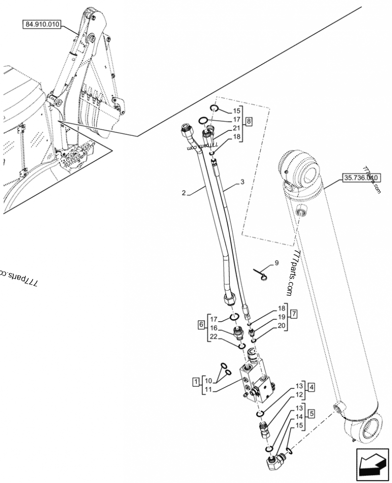 VAR - 742020, 742392, 742393, 745180 - BOOM, LIFT CYLINDER, LOCK VALVE ...
