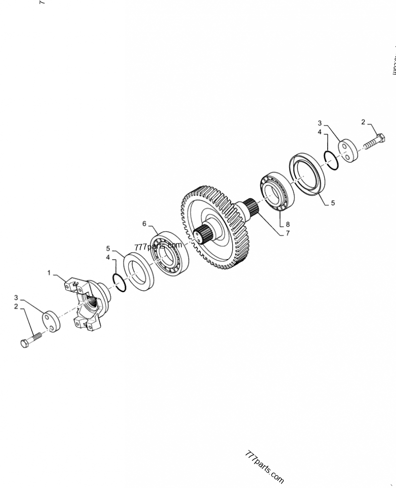 OUTPUT SHAFT ASSEMBLY - WHEEL LOADERS Case 521F (WHEEL LOADER - TIER 4 ...