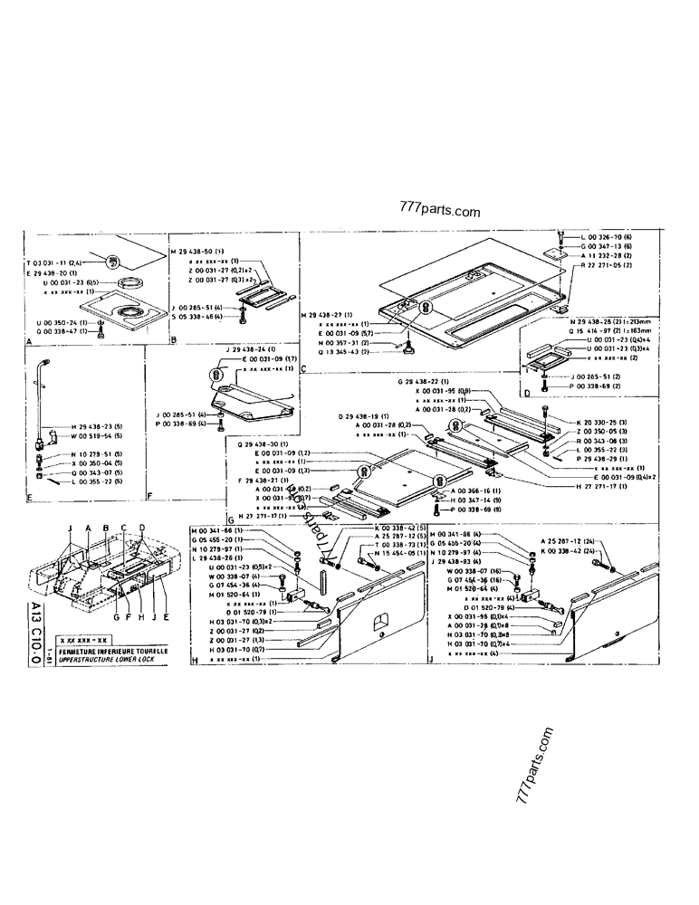 UPPERSTRUCTURE LOWER LOCK - CRAWLER EXCAVATORS Case 300CK (POCLAIN ...