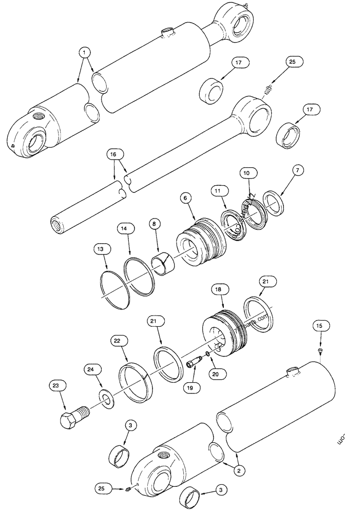 BACKHOE BOOM CYLINDER 580LPS CGG0160030- - LOADER BACKHOES Case 580LPS ...