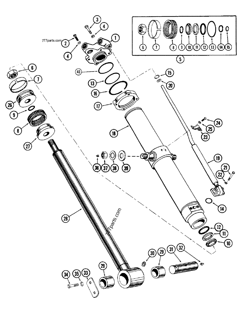 LOADER TILT CYLINDERS - WHEEL LOADERS Case W9B (CASE WHEEL LOADER (S/N ...