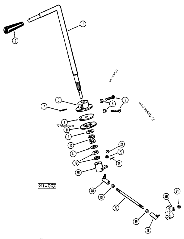 UPPER THROTTLE LINKAGE - LOADER BACKHOES Case 580CKB (CASE CONSTRUCTION ...