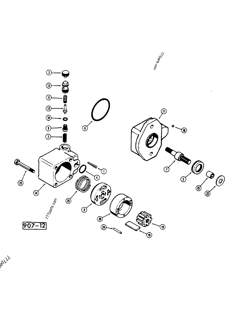 POWER STEERING PUMP - WHEEL LOADERS Case W7E (CASE WHEEL LOADER (EUROPE ...